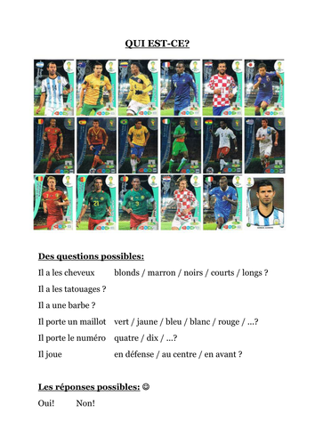 World Cup 2014 resources - French | Teaching Resources