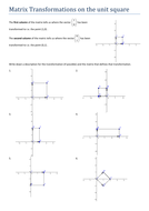 Describing Transformations with Matrices | Teaching Resources
