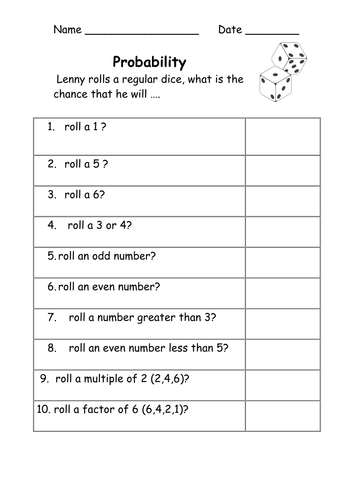 Introduction to Probability Resources | Tes Introduction to Probability Resources | Tes