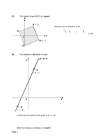 Co-ordinates - Levelled SATs questions by paul urry - UK Teaching ...