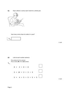 Multiplication - Levelled SATs questions by paul urry - UK Teaching ...