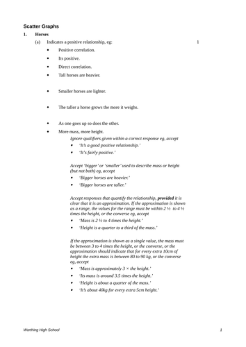 Scatter Graphs - Lesson and GCSE Questions | Teaching Resources Scatter Graphs - Lesson and GCSE Questions | Teaching Resources