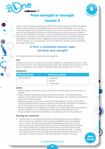 From strength to strength: Lessons | Teaching Resources