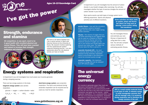I've got the power: Knowledge Card | Teaching Resources