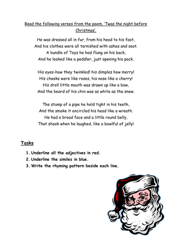 Christmas activites- Night before Chrsitmas | Teaching Resources