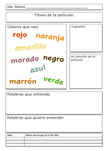 Watching a French or Spanish film | Teaching Resources