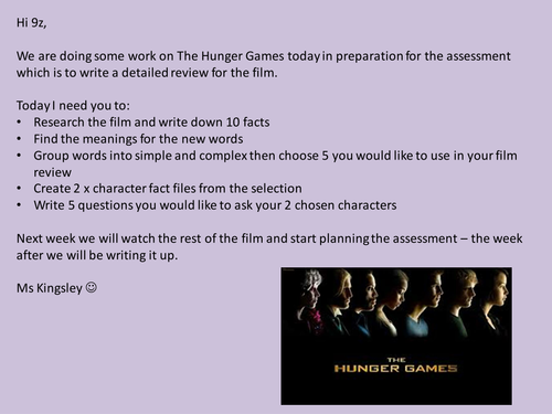 The Hunger Games ICT based research lesson | Teaching Resources
