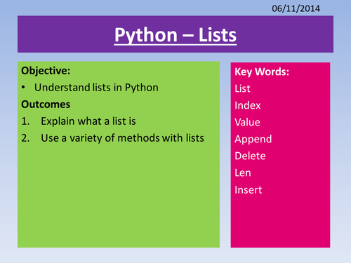 Python Lessons/Tutorials | Teaching Resources