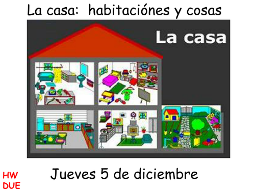 La Casa - habitaciones | Teaching Resources