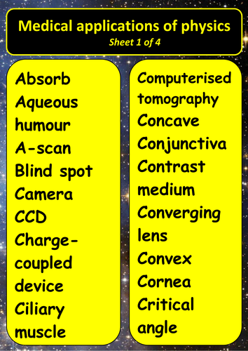 STAR charts - science key words | Teaching Resources