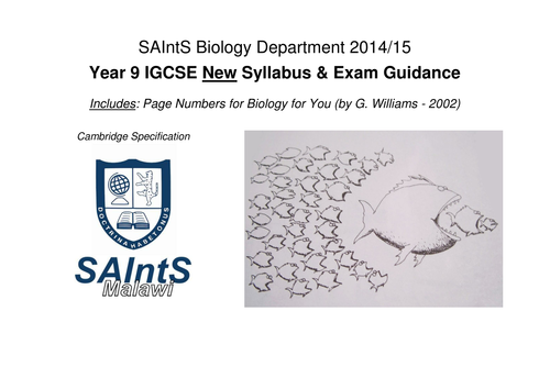 Cambridge IGSCE Biology New syllabus handbooks | Teaching Resources