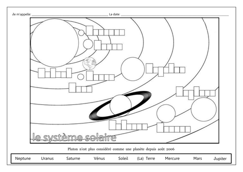 Le Système Solaire | Teaching Resources