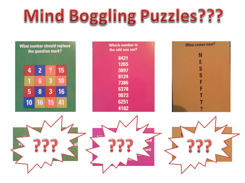 Mind Boggling Puzzles - tutor time | Teaching Resources
