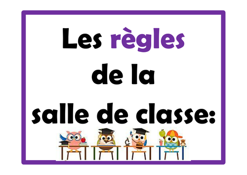 French classroom rules | Teaching Resources French classroom rules | Teaching Resources