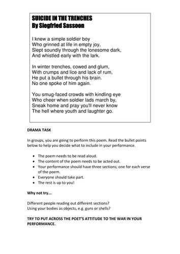 WWI Poetry Unit by archev - Teaching Resources - TES