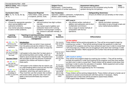 Amazing Code Breaking Problem Solving Ofsted Maths Lesson By