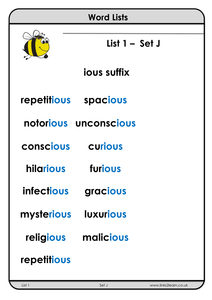 Set J - Lists 1-18 - display word lists.docx