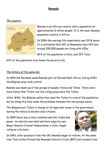 Rwanda | Teaching Resources