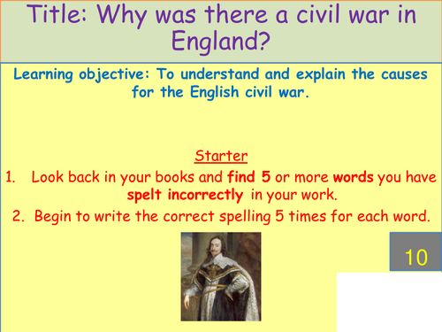 The English Civil war | Teaching Resources