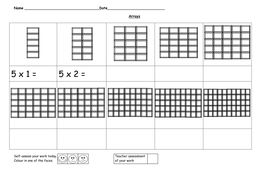 Arrays - 5 time tables by ruthbentham - Teaching Resources - Tes