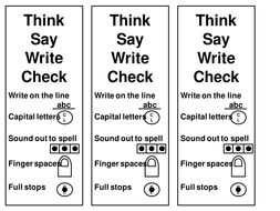Think Say Write Check marking guidelines | Teaching Resources