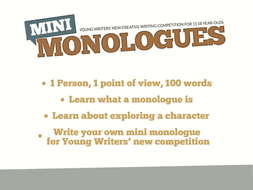 Writing a Monologue | Teaching Resources