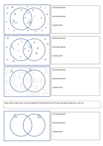 Venn Diagrams IGCSE Activities by Tristanjones - UK Teaching Resources ...
