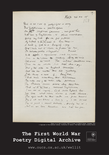 World War One Poetry Classroom Posters | Teaching Resources