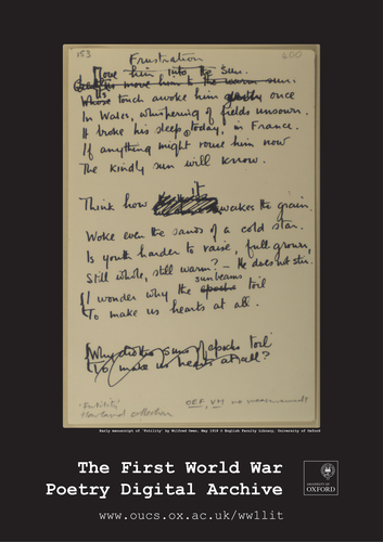 World War One Poetry Classroom Posters | Teaching Resources