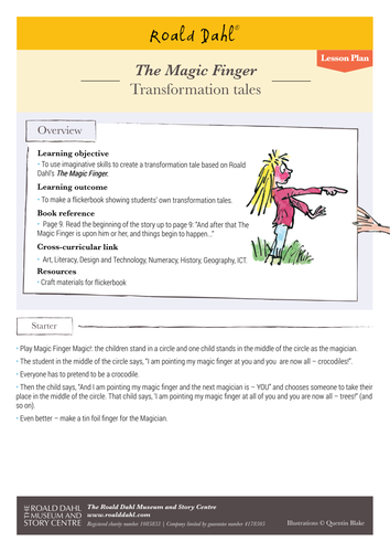 Roald Dahl's 'The Magic Finger' - Lesson Plan | Teaching Resources