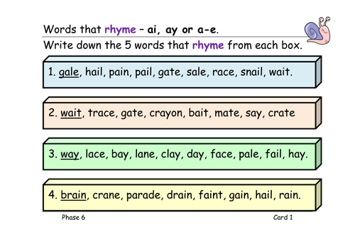 Phase 5: alternative spellings for ai, ee, igh, oa and oo; table cards ...