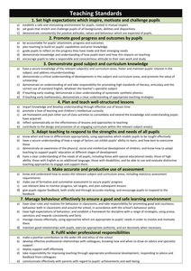 Teaching Standards for Trainee Teacher & NQT by ThomasDiggines-Wallis ...
