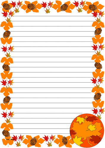 Harvest Festivals Themed Lined paper and Pageborder | Teaching Resources