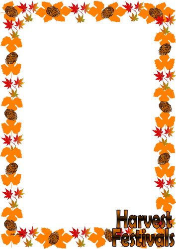 Harvest Festivals Themed Lined paper and Pageborder | Teaching Resources