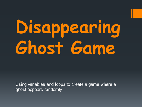Scratch Disappearing Ghost Game | Teaching Resources