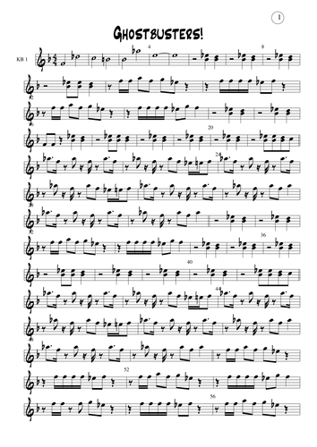 Ghostbusters - A Band Arrangement by musicals4kidz - Teaching Resources ...