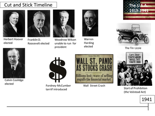 Cut and Stick Timeline for 1920s USA | Teaching Resources