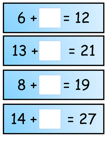 Missing number flashcards | Teaching Resources
