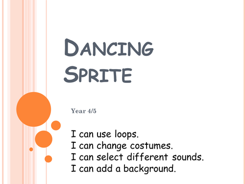 Scratch Dancing Sprite | Teaching Resources