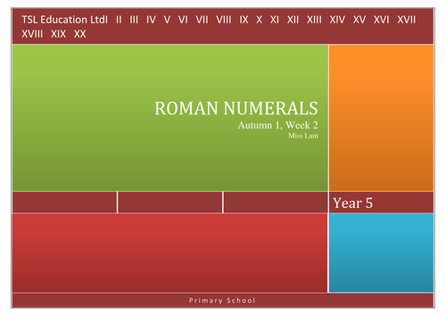 Roman Numerals Year 5 Lesson Plans 1 wk | Teaching Resources