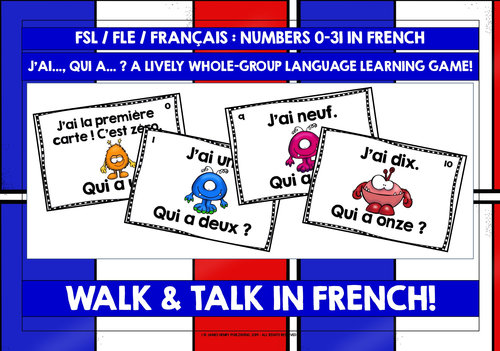 FRENCH NUMBERS 0-31 I HAVE, WHO HAS FREEBIE | Teaching Resources