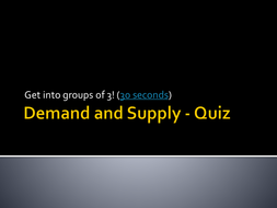 Demand and Supply Quiz | Teaching Resources