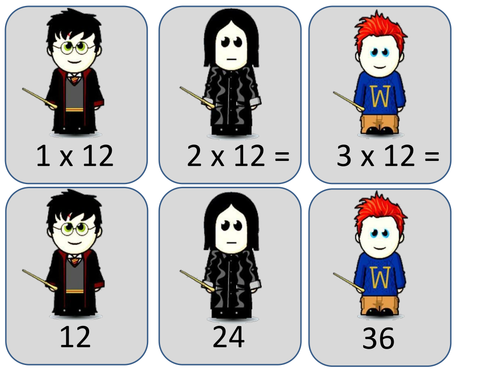 Harry Potter Multiplication Matching Cards | Teaching Resources