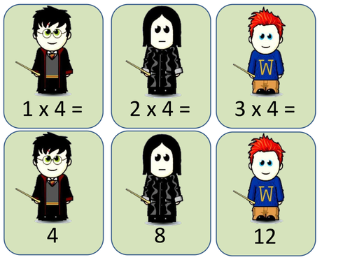 Harry Potter Multiplication Matching Cards | Teaching Resources