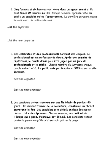 television programmes in France | Teaching Resources