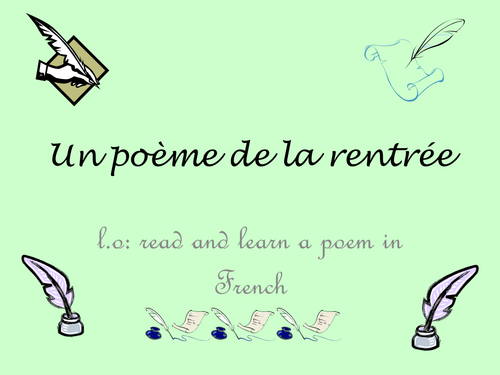 La rentree | Teaching Resources