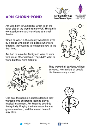 Easy Read & Sensory Life Stories - HMD 2015 | Teaching Resources
