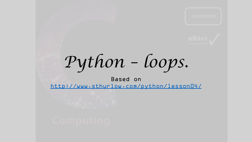 Python - introduction to while loops. | Teaching Resources