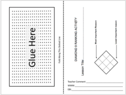 Ranking Diamond 9 universal template | Teaching Resources