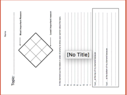 Ranking Diamond 9 universal template | Teaching Resources